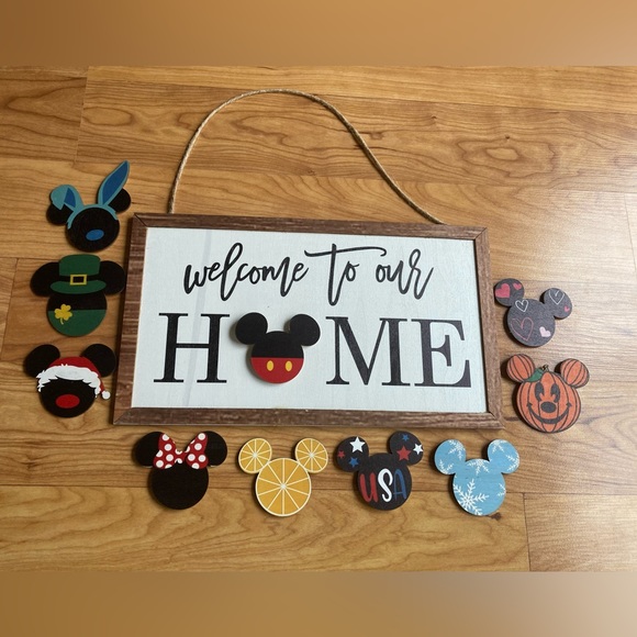 Disney | Holiday | Brand New Disney Welcome To Our Home Interchangeable ...